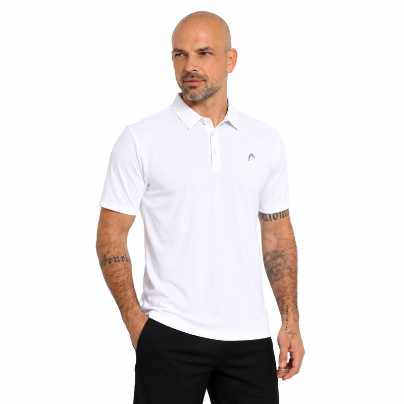 Camisa Polo Head Masculina Match Point - Branca